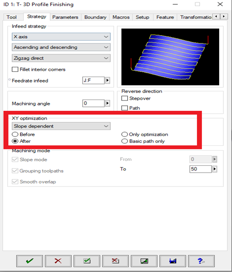 hyperMILL 3D Profile Finishing - XY Optimizasyon - Armada Yazılım Blog