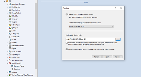SOLIDWORKS PDM Toolbox Güncellemesi - Armada Yazılım Blog