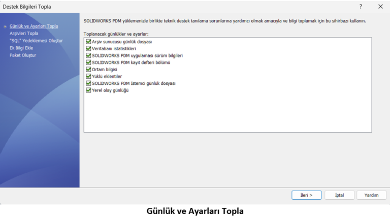 SOLIDWORKS PDM Yönetim Aracından Destek Günlüklerini Toplama - Armada ...